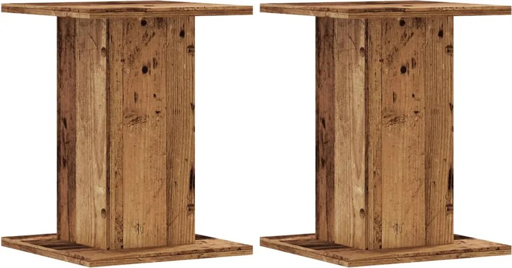 Stojany na rostliny 2 ks old wood 30x30x40 cm kompozitní dřevo 3307853