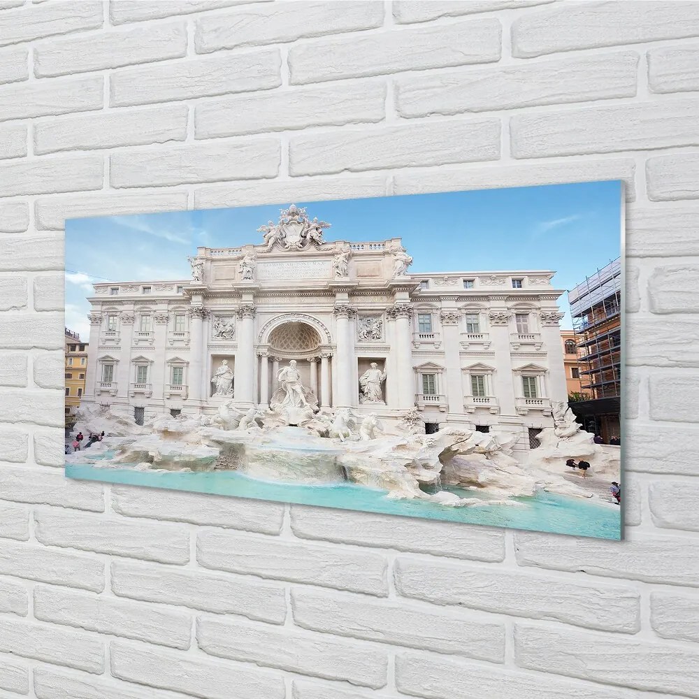 Obraz na skle Katedrála Rome Fountain 120x60 cm