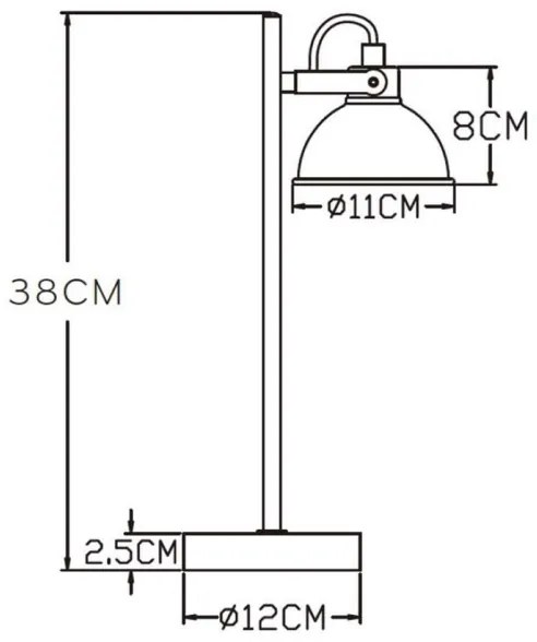 Lucide 45573/01/97 - Stolní lampa DAMIAN 1xGU10/35W/230V hnědá