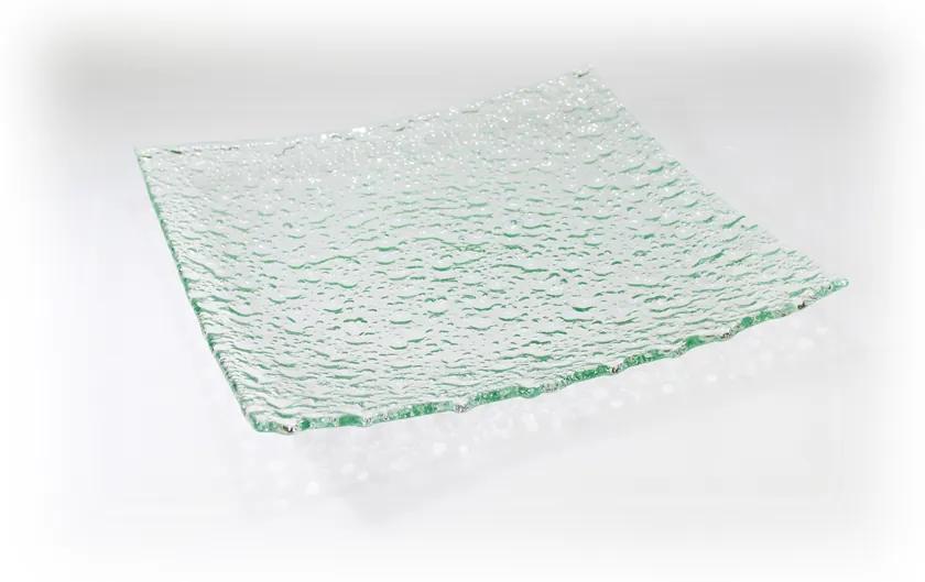 BDK-GLASS Čtvercové skleněné talíře NATURE MOON Rozměr: 31x31cm