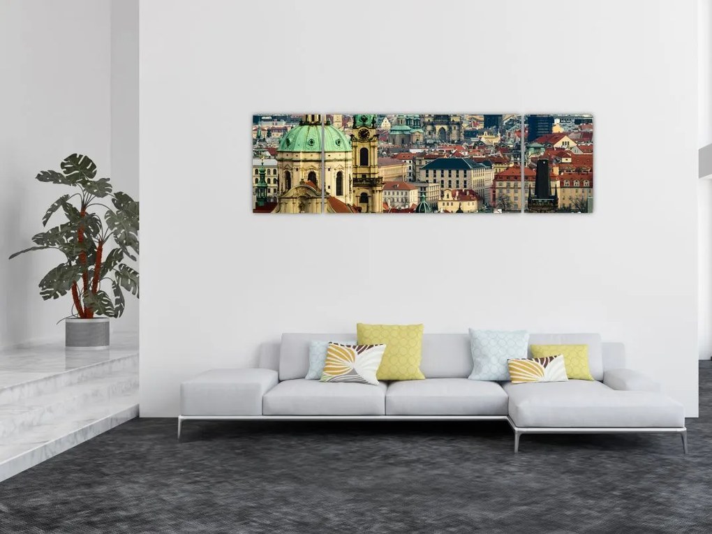 Obraz - Panorama Prahy (170x50 cm)