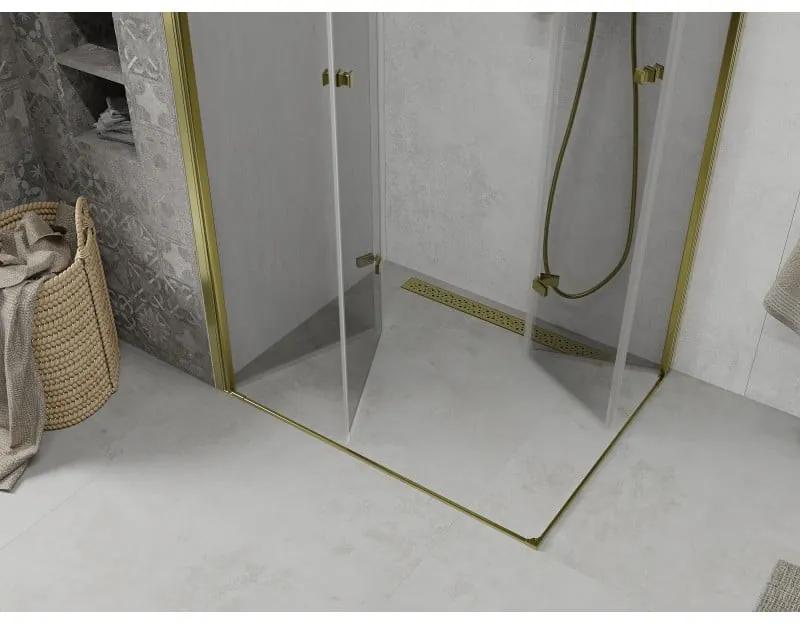 Mexen Lima Duo skládací sprchový kout 100 x 90 cm, Průhledné, Zlatá - 856-100-090-50-00-02