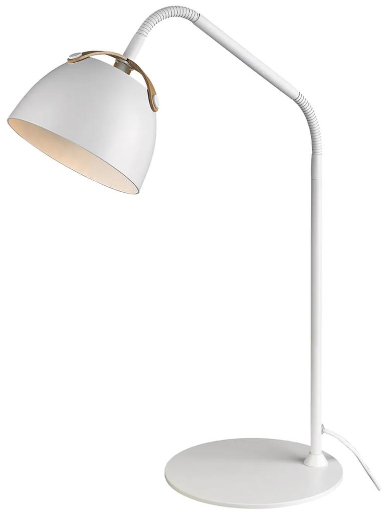 Halo Design 734986 stolní lampa Oslo kov, dřevo, bílá, 45cm