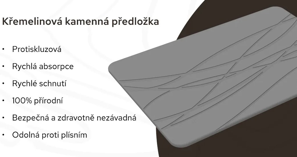 Bezdoteku Křemelinová předložka do koupelny GG 60x39