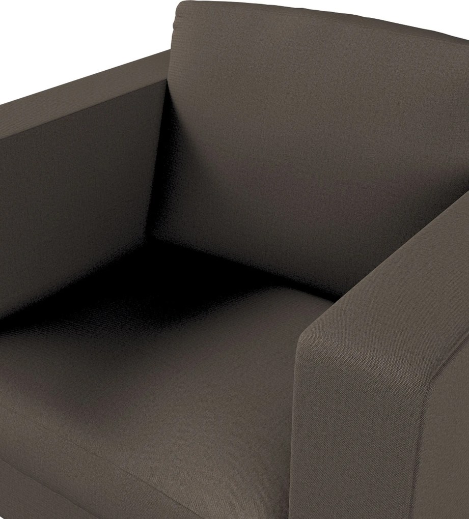 Potah na křesko IKEA Karlanda, krátký barva hnědá látka pletený vzor