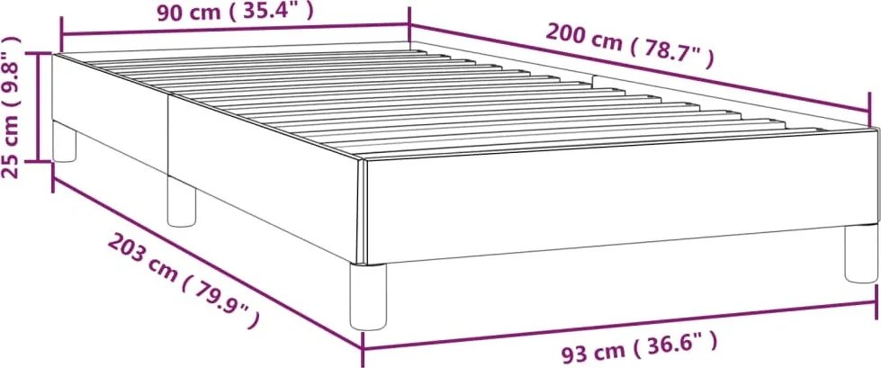 vidaXL Rám postele 90 x 200 cm umělá kůže [346885] Barva: Hnědá