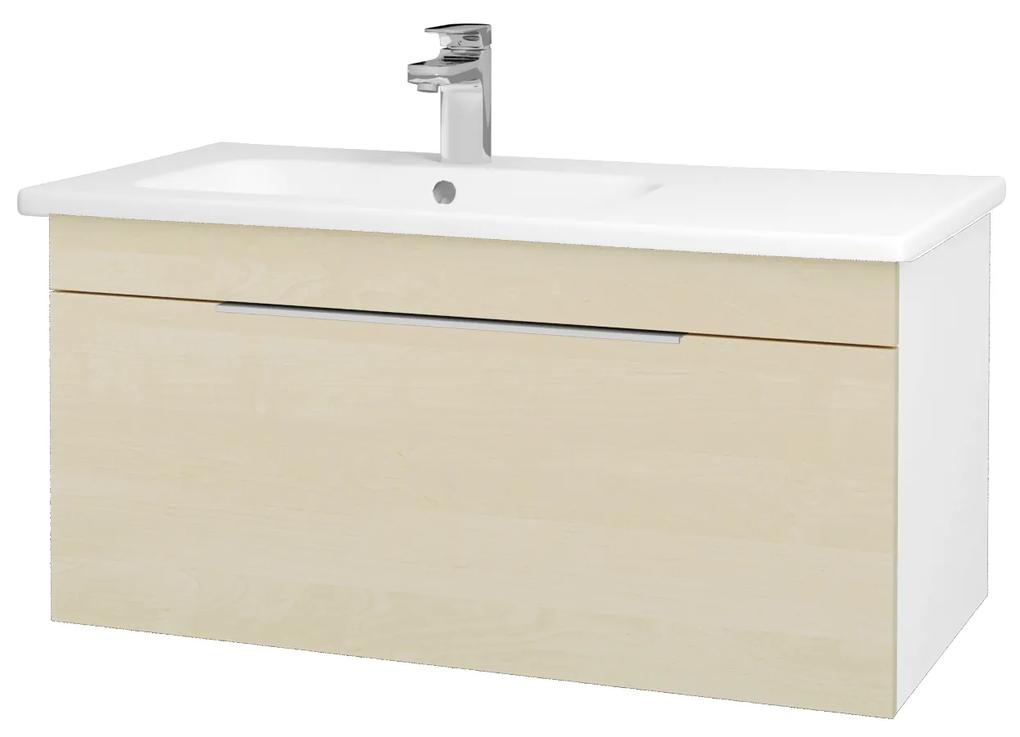 Dřevojas Koupelnová skříň ASTON SZZ 90 Varianta: M01 Bílá mat / Úchytka T02 / M01 Bílá mat