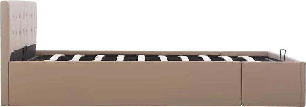 Rám postele s úložným prostorem cappuccino umělá kůže 160x200cm 285532
