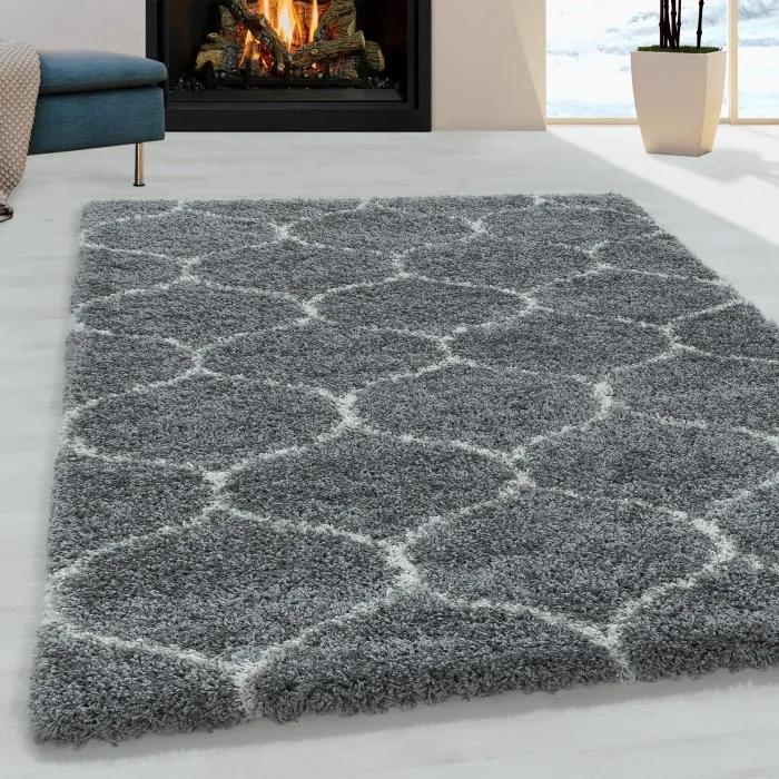 Vopi | Kusový koberec Salsa shaggy 3201 grey - 80 x 250 cm