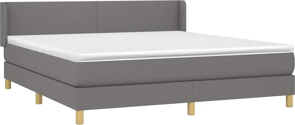 Box spring postel s matrací tmavě šedá 160x200 cm textil 3130122