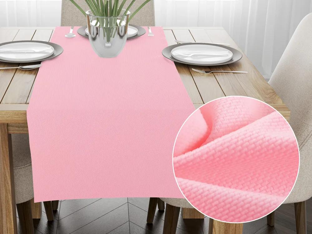 Biante Sametový běhoun na stůl Velvet Brick SVB-207 Růžový 35x180 cm