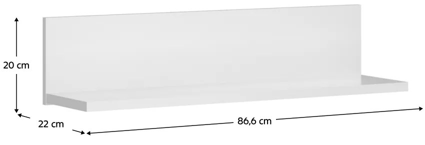 Kondela Police 90, bílá, ERODIN