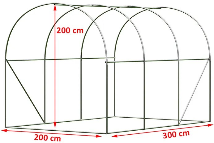 Zahradní fóliovník 2x3m zelená