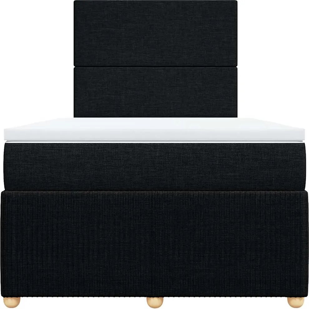 Box spring postel s matrací černá 120x190 cm textil 3291990