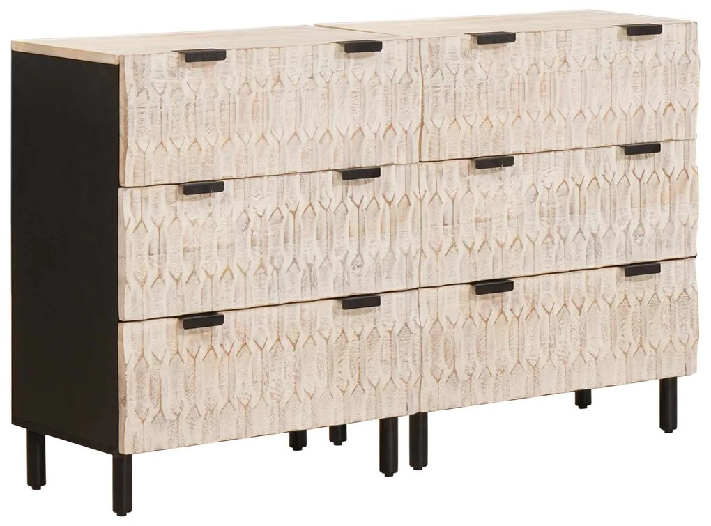 Servírovací skříň 2 ks 60 x 33 x 75 cm Masivní mangové dřevo 3310028