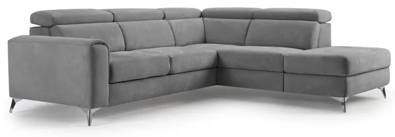 Pregio Italia sofa&relax Rozkládací sedačky na každodenní spaní Silver Provedení: 2 místná rozkládací + lehátko maxi s úložným prostorem, Vzorník látek: tekno fibra 08 mud