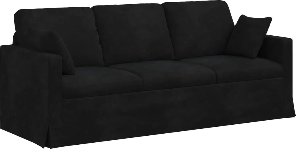 Set pohovek 2 ks Černá samet 3407601