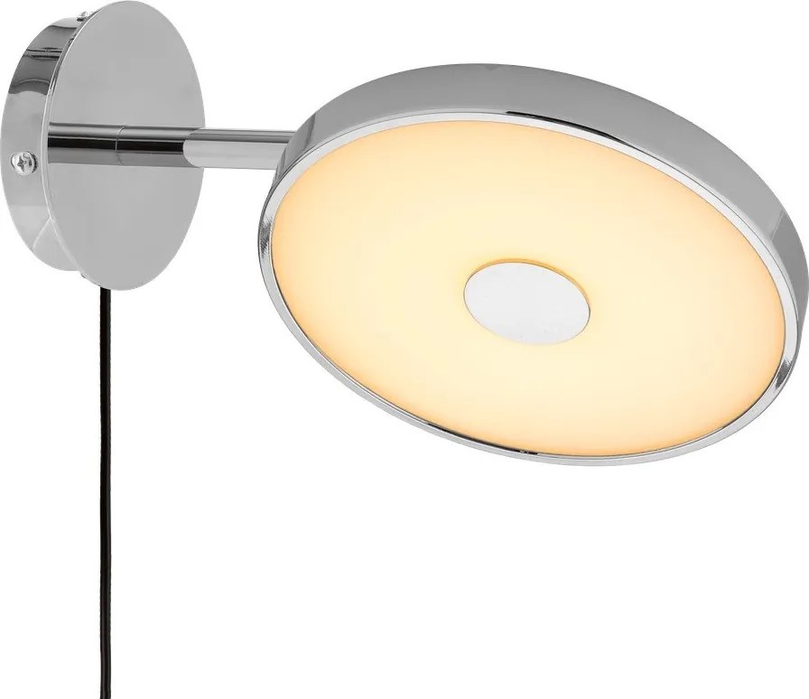LED nástěnné svítidlo s ohybatelnou konstrukcí/stmívatelné do zásuvky v leskle stříbrné barvě ø 15 cm Asteria Wall Short – UMAGE