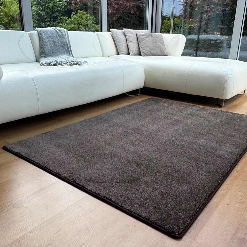 Vopi, Kusový koberec Laguna LUX čokoláda, 250x350, hnědá, ložnice