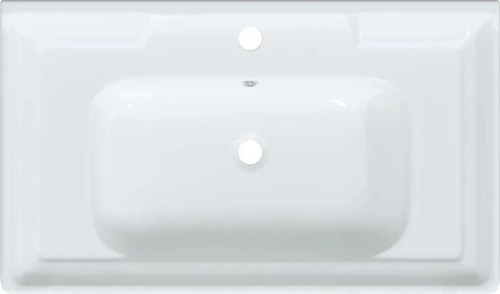 vidaXL Umyvadlo do koupelny bílé 81 x 48 x 23 cm obdélníkové keramika [153706]
