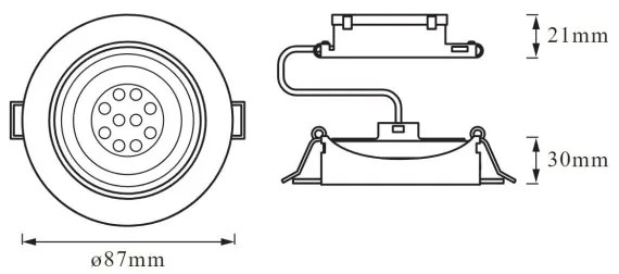 Ledvance - SADA 3x LED Stmívatelné podhledové svítidlo SIMPLE LED/4,9W/230V
