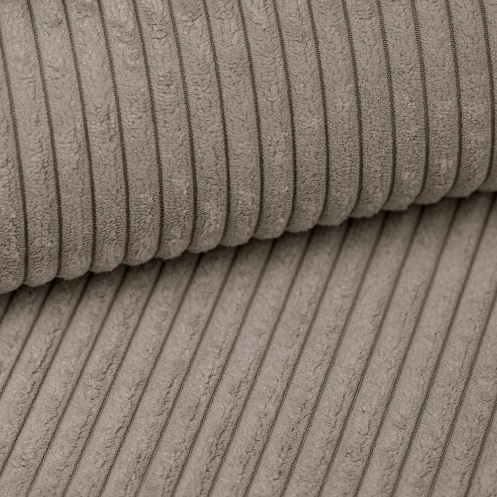 Taupe čalouněná dvoulůžková postel s úložným prostorem s roštem 200x240 cm Cube – Meise Möbel
