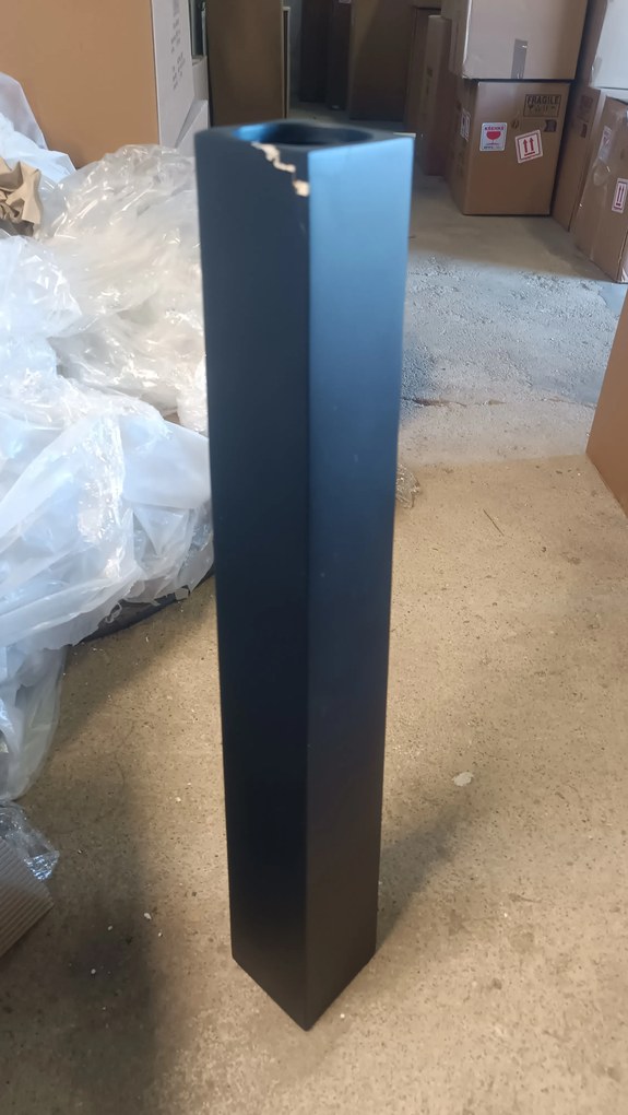 Váza OBELISK, sklolaminát, výška 80 cm, černá