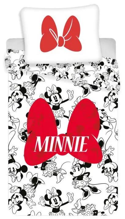 JERRY FABRICS Povlečení Minnie Red Bow Bavlna, 140/200, 70/90 cm
