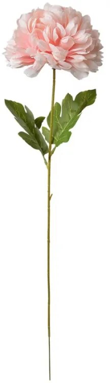 Velká umělá květina světle růžová pivoňka – 80 cm