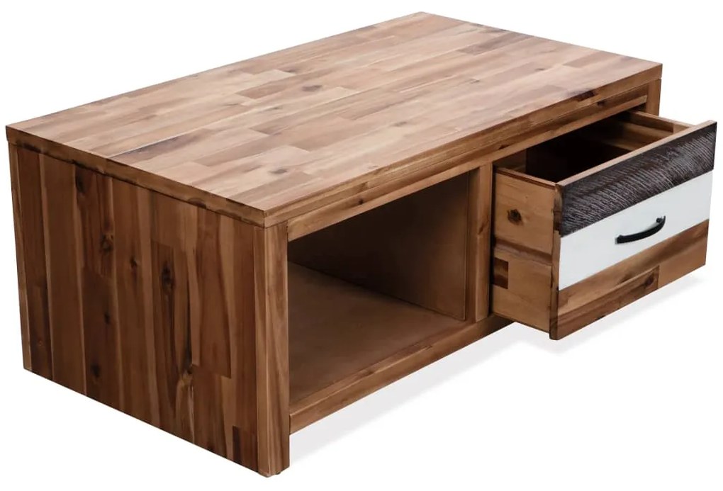 Konferenční stolek masivní akáciové dřevo 90 x 50 x 37,5 cm - Default Title