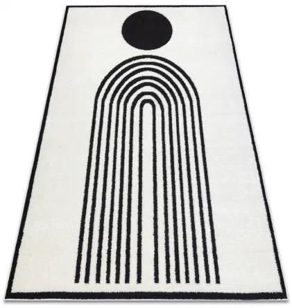 Moderní koberec MODE 8597 geometrická krémová / černá velikost 240x330 cm | krásné koberce cz