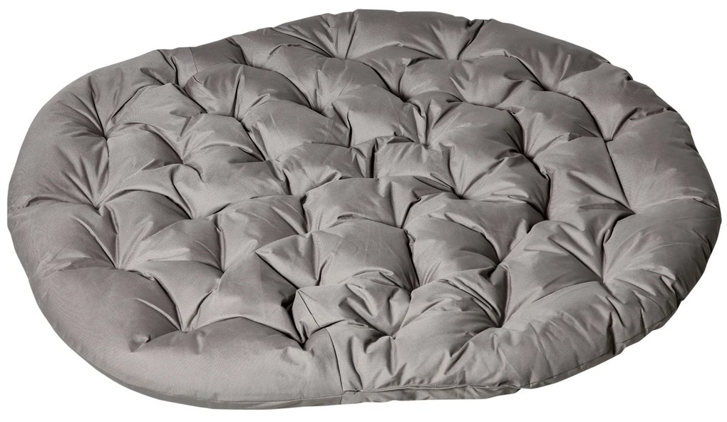 Outsunny papasan zahradní židle 2 koše polštáře oválné lounge křeslo skládací balkon terasa písek hnědá ocel 118x75x139cm | Aosom
