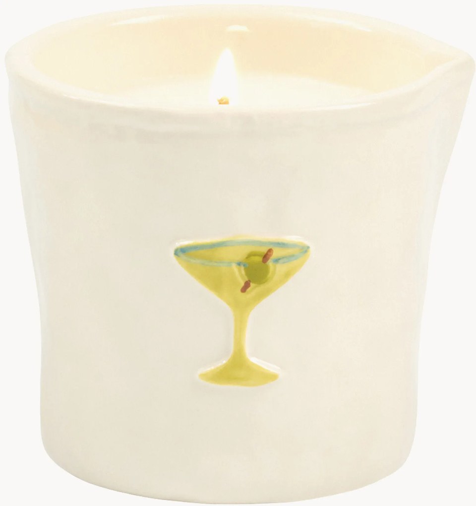 Keramická vonná svíčka Martini (citron, fialka)