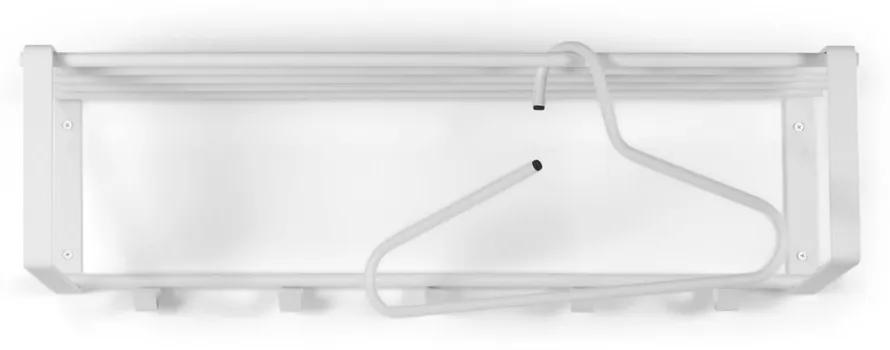Bílý kovový nástěnný věšák s poličkou Rex – Spinder Design