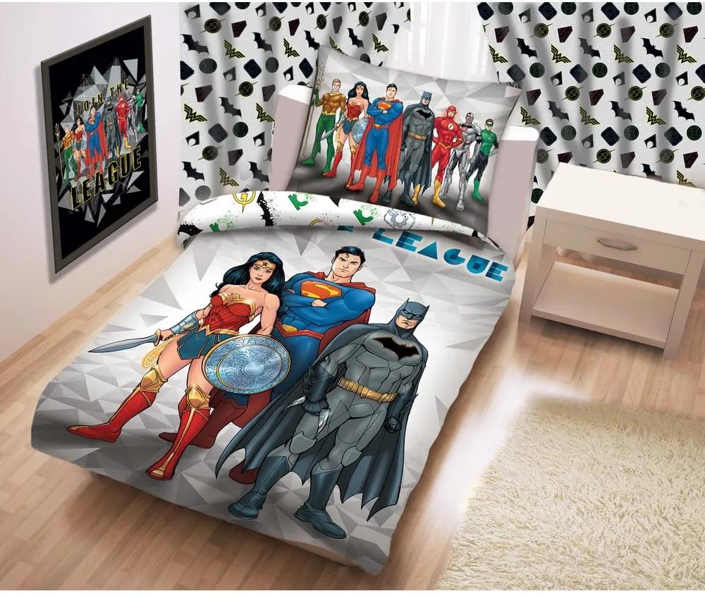 Bavlněné dětské povlečení Halantex Justice League, 140 x 200 cm