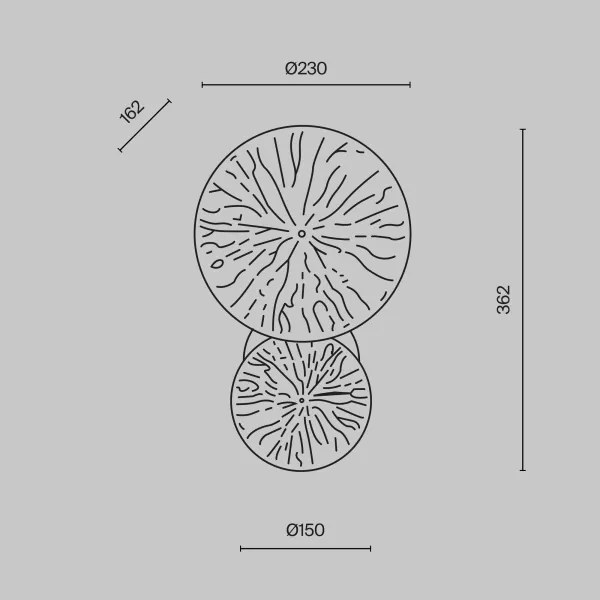 Maytoni MOD082WL-01G - Nástěnné svítidlo LOVETANN 1xE14/40W/230V zlatá