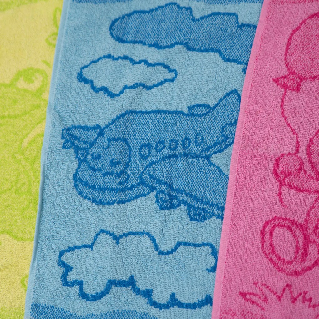 Dětský ručník BEBÉ letadlo modrý 30x50 cm