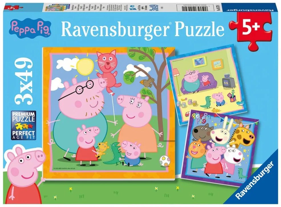 Ravensburger Prasátko Peppa 3x49 dílků