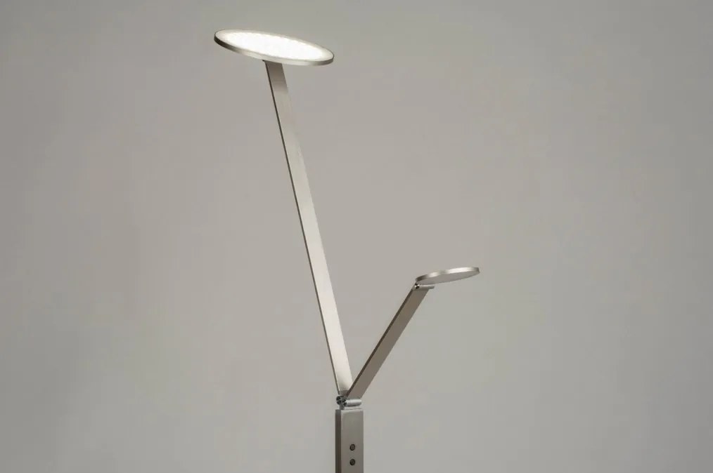 Stojací designová lampa Asymetrico Gene Silver