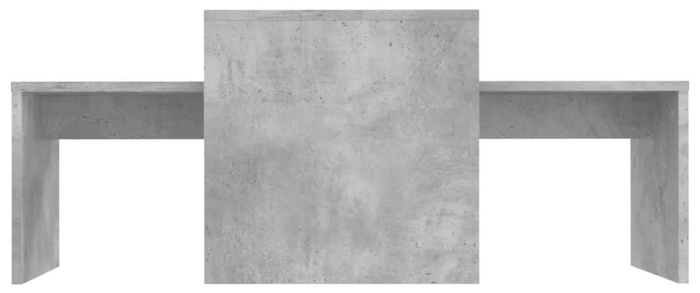 vidaXL Set konferenčních stolků betonově šedý 100x48x40 cm dřevotříska