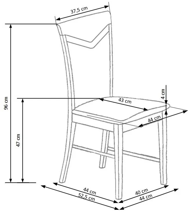 Jídelní židle Citrone, šedá / bílá