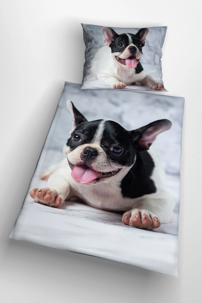 3d povlečení s francouzským buldočkem - Bulldog Bulldog 140x200 cm