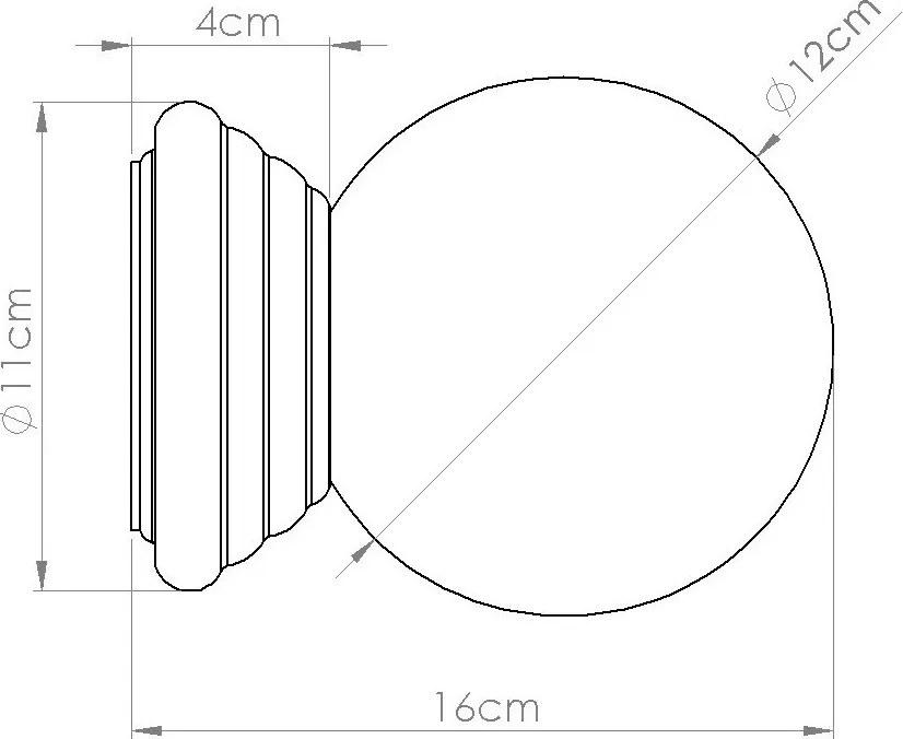 Béžové keramické nástěnné svítidlo ø 12 cm Farsa – Sollux