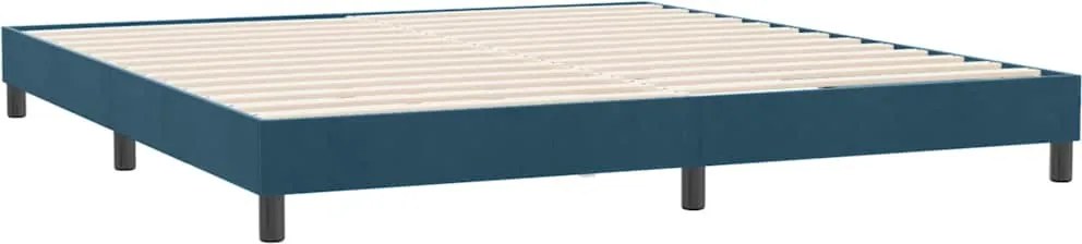Postel Box Spring bez matrace tmavě modrá 180x210 cm samet 3315841