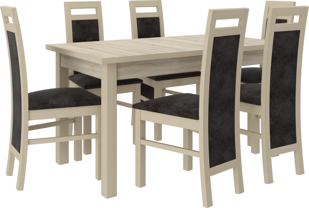 ADRK Furniture Sada stolu s židlemi RODOS 14 SE-ROD-14-S-B040