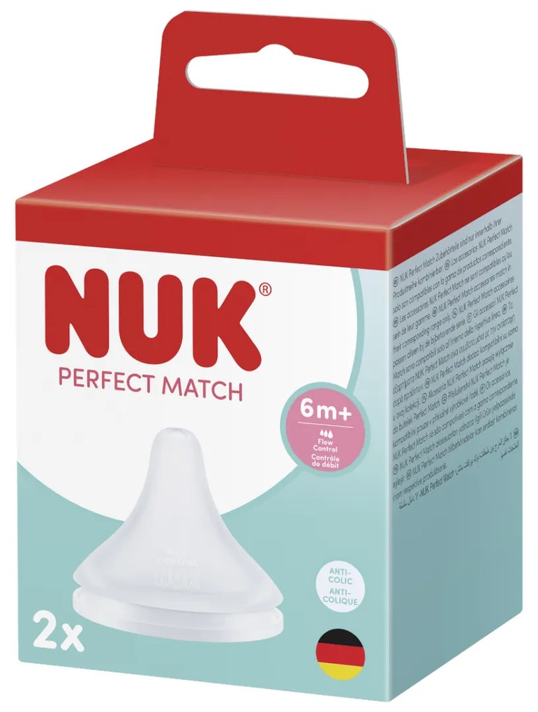 NUK Perfect Match savička Flow Control (6+m) 2 ks box