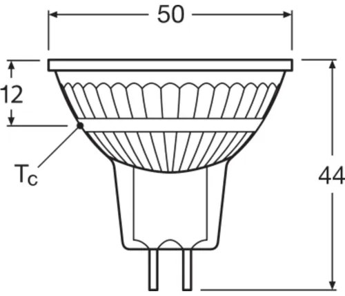 LED žárovka GU5,3 MR16 LEDVANCE PARATHOM 6,1W (50W) teplá bílá (3000K), reflektor 12V 36°