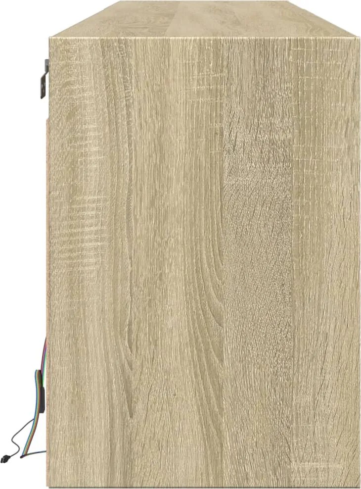 Nástěnná TV skříňka s LED dub sonoma 180 x 31 x 45 cm 3307942