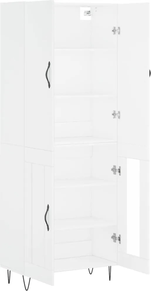 Skříň highboard bílá 69,5 x 34 x 180 cm kompozitní dřevo 3198065