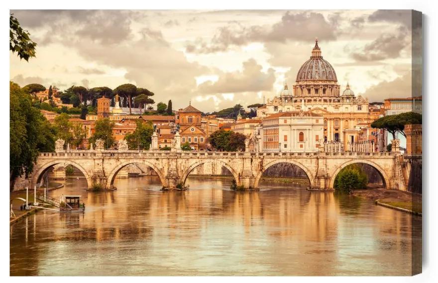 Obraz Panorama Vatikánu Nedostatek Nedostatek Přírodní plátno 100x70